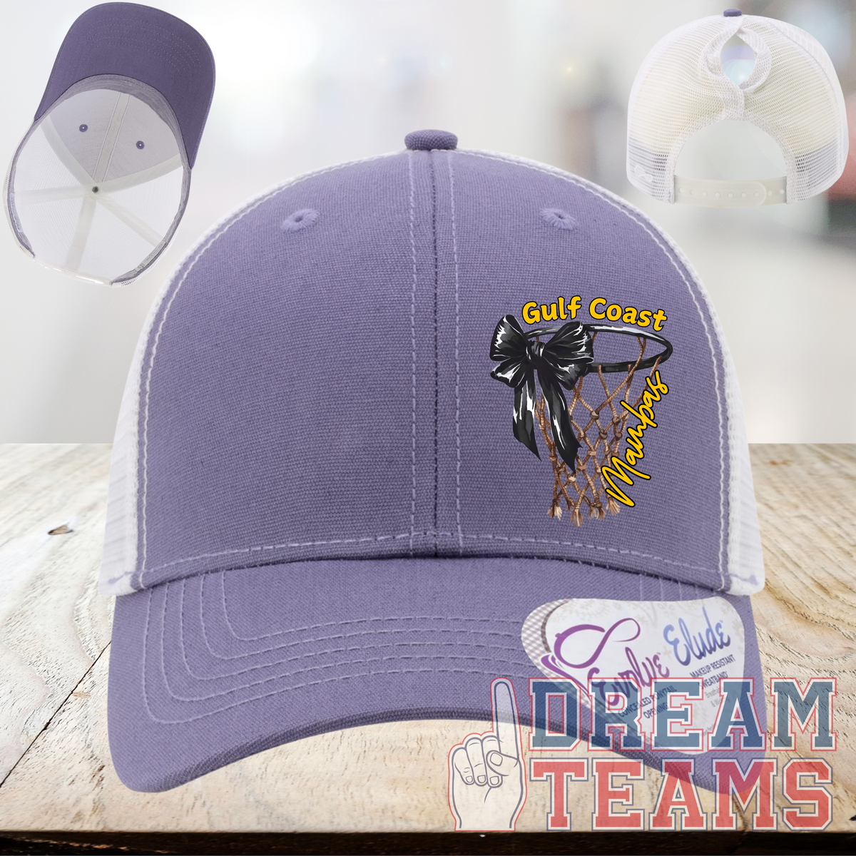 Gulf Coast Mambas - Bow - Ponytail Cap* – Dream Teams