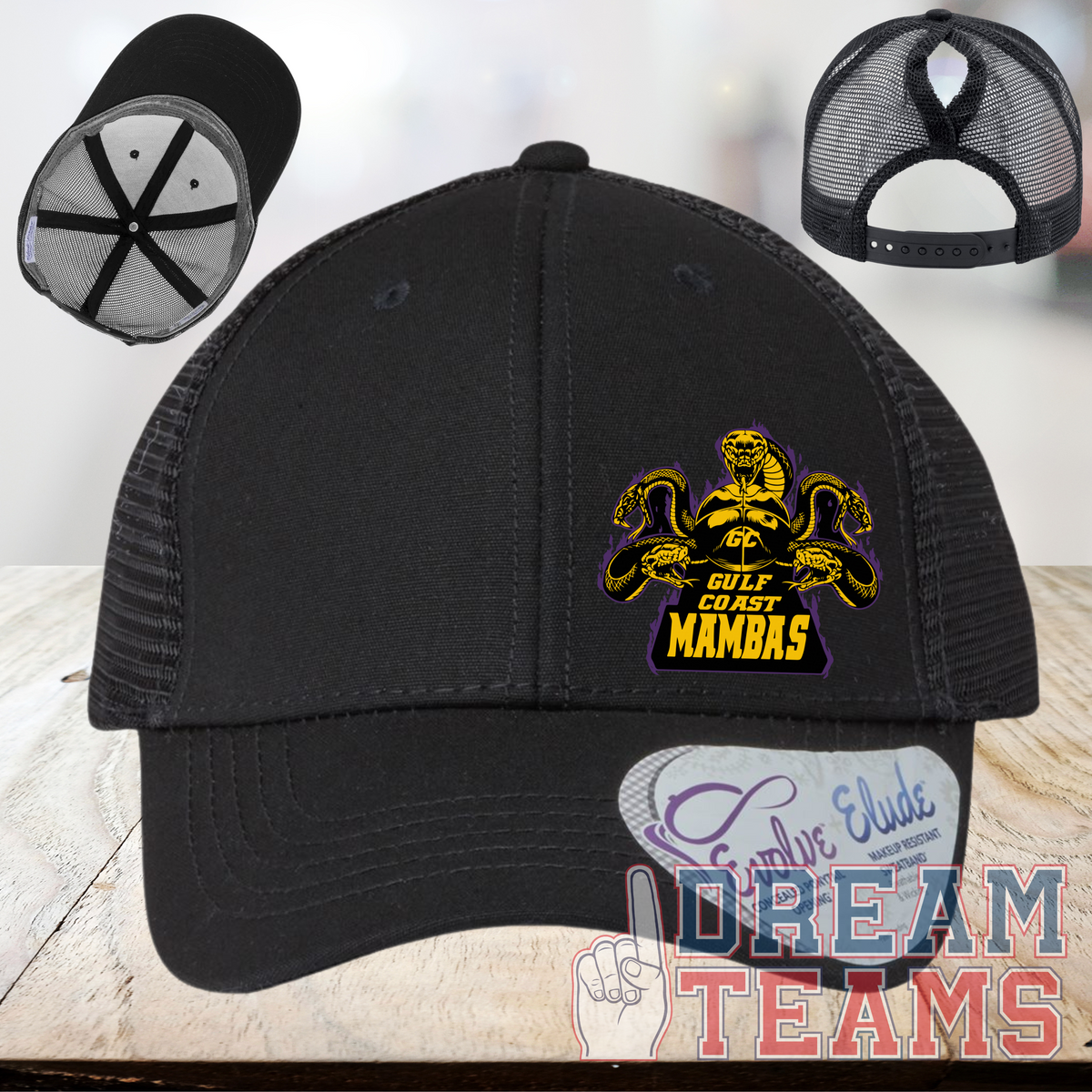 Gulf Coast Mambas - Logo - Ponytail Cap* – Dream Teams
