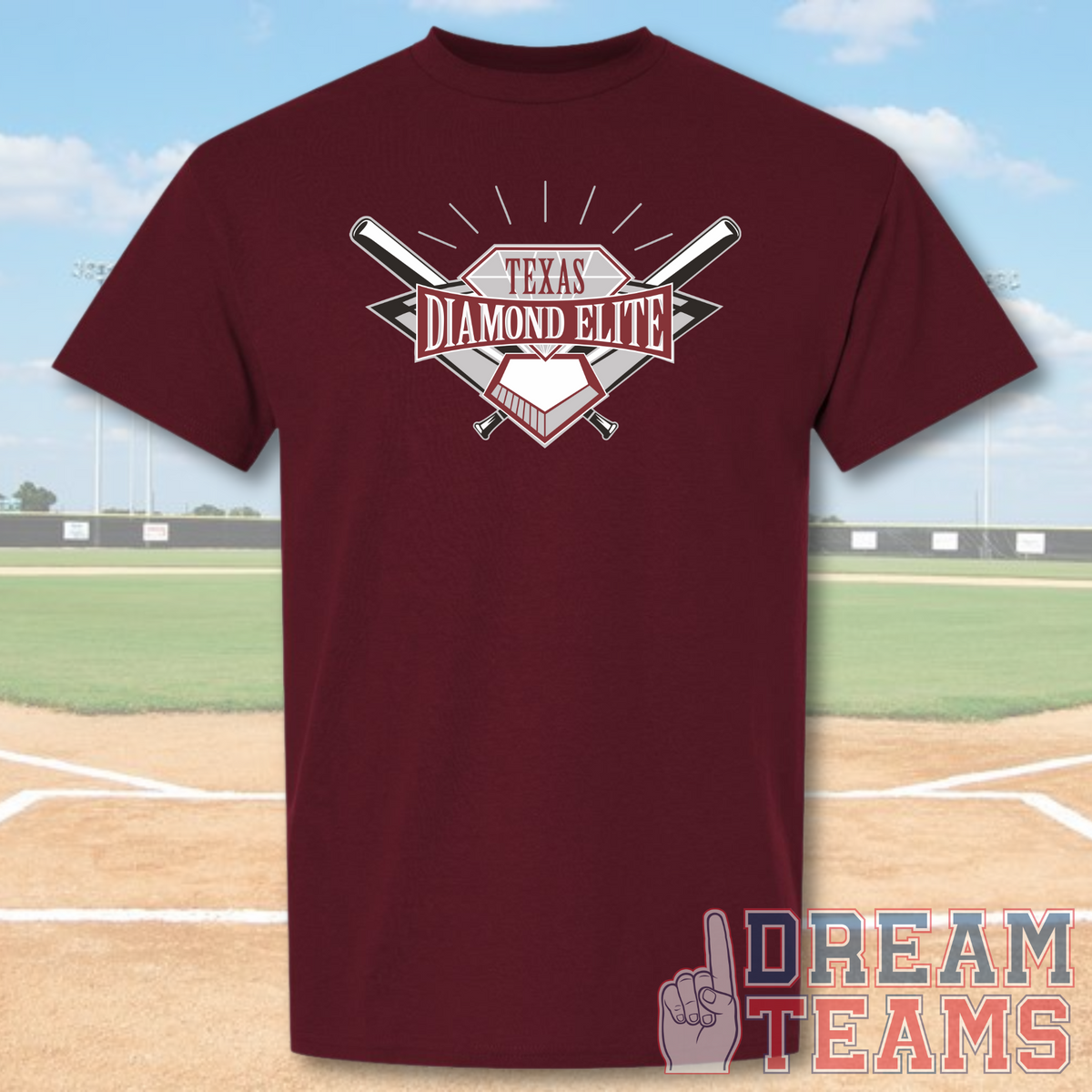 Texas Diamond Elite - Logo - Maroon* – Dream Teams
