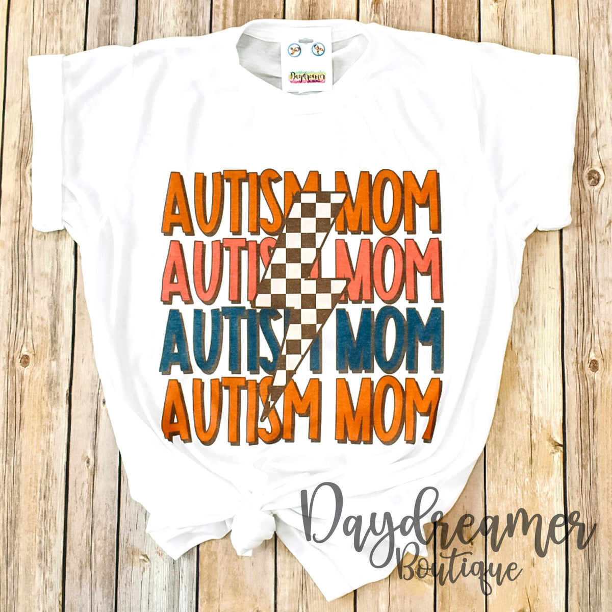 Autism Mom Lightning Bolt Tee – Dream Teams